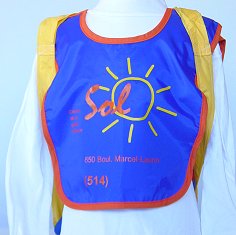 Fabricant et vente de dossard pour CPE, Garderie et Milieu Familial